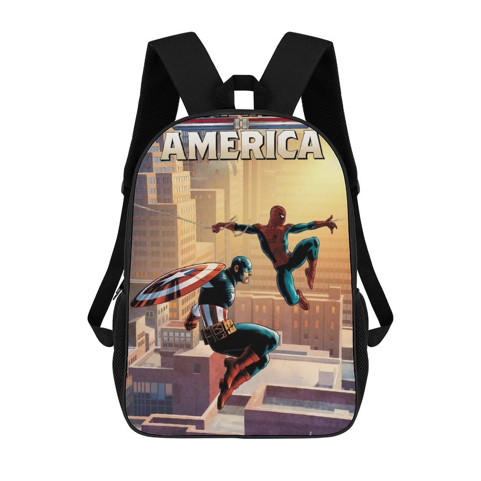 Spider-Man And Captain America2 Laptop Backpack,Travel Backpack For Men ...