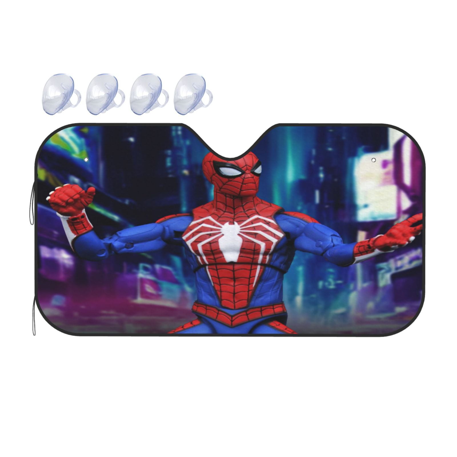 Spider-Man Car Windshield Sun Shade, Universal Fit Most Cars, SUVs, Car ...