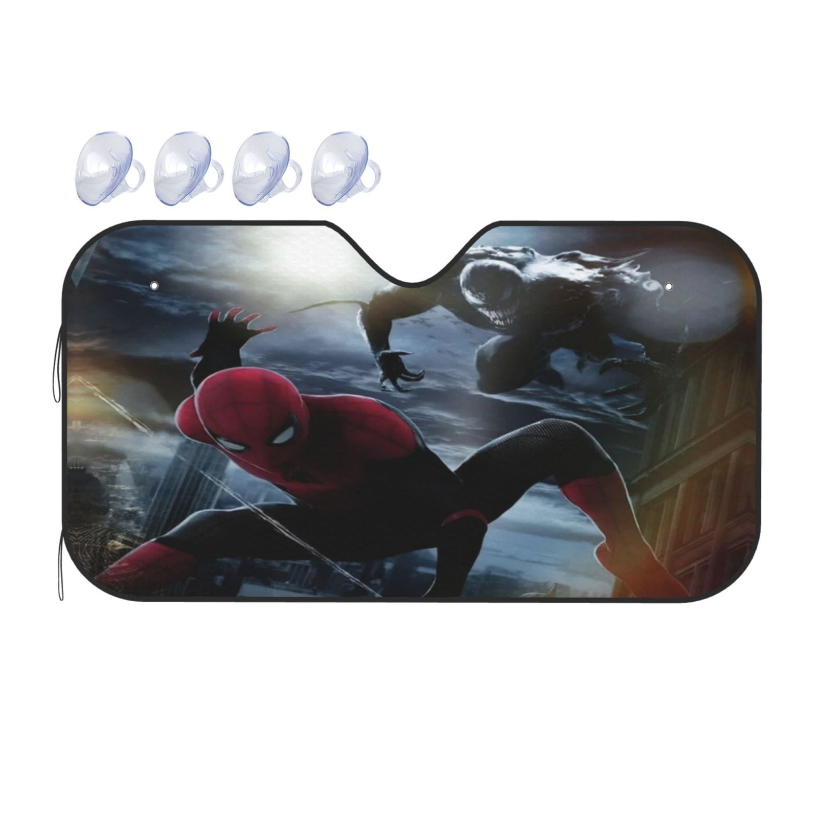 Spider-Man Car Windshield Sun Shade, Universal Fit Most Cars, SUVs, Car ...