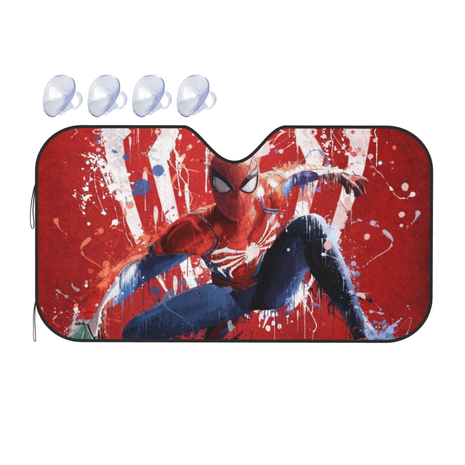 Spider-Man Car Windshield Sun Shade, Universal Fit Most Cars, SUVs, Car ...