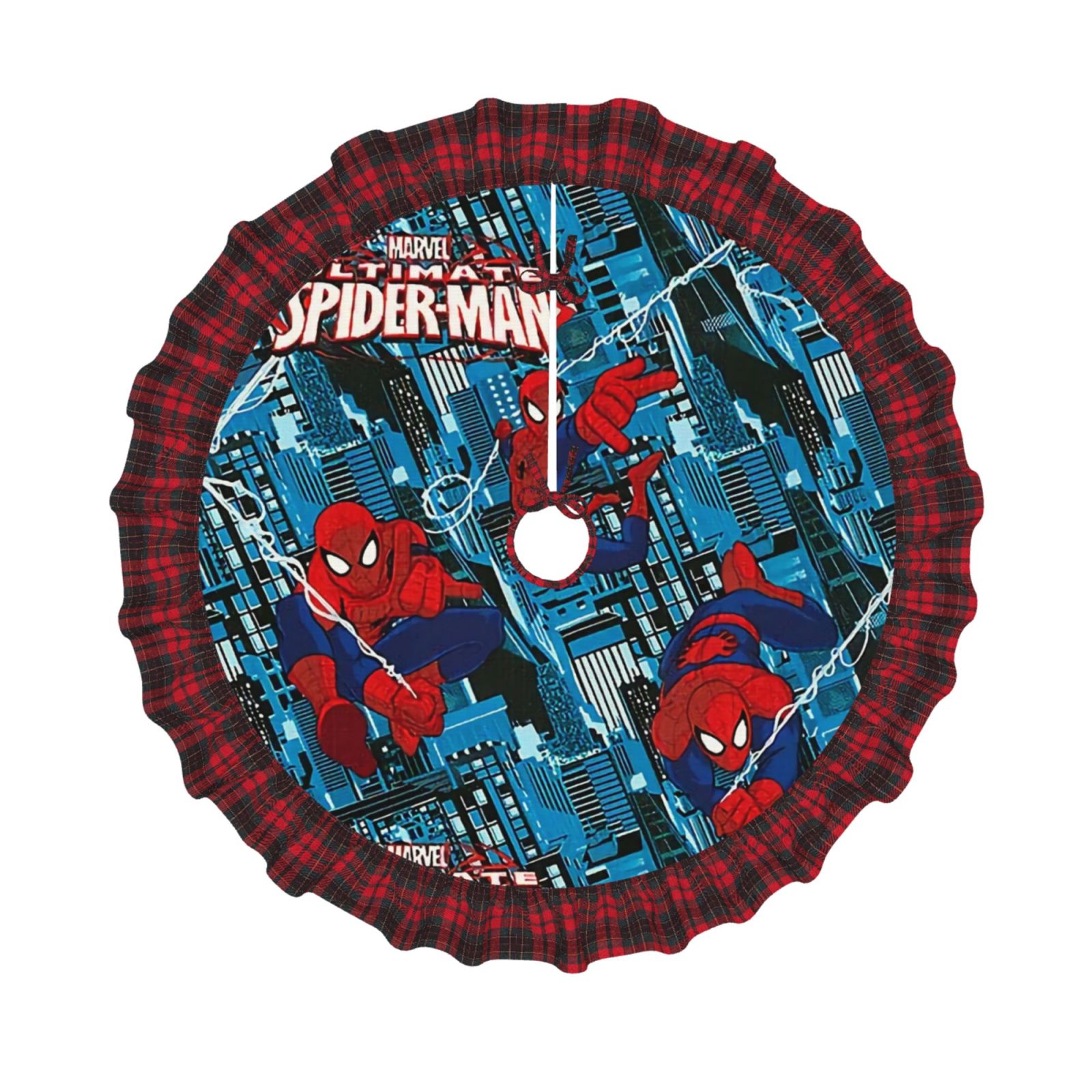 Spider-Man Christmas Tree Skirt,36 Inch Red Truck Xmas Tree Skirt with ...