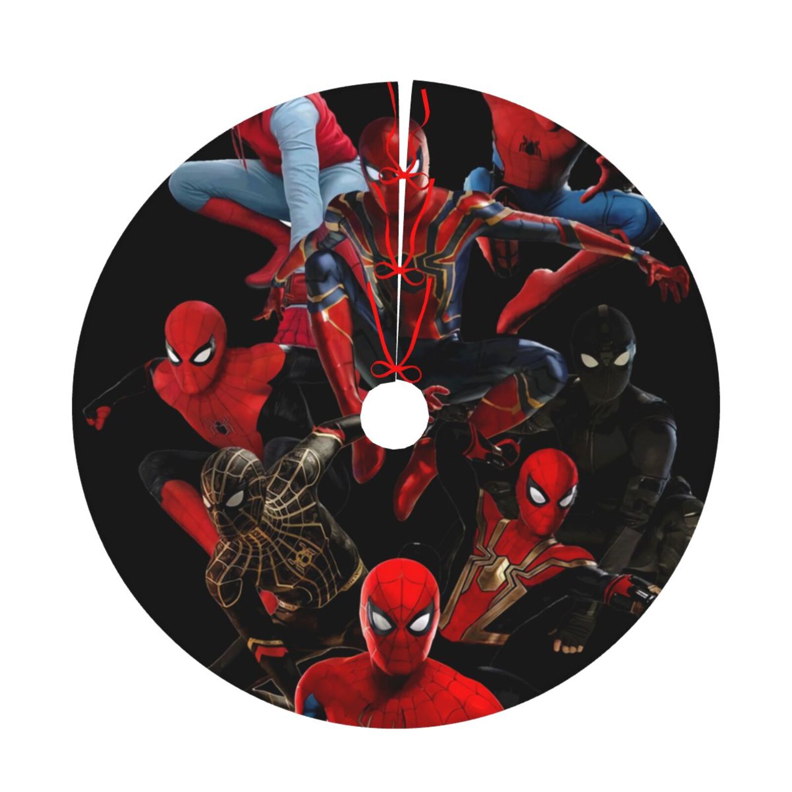 Spider-Man Christmas Tree Skirt 48 Inch Xmas Tree Skirts Mat for Merry ...