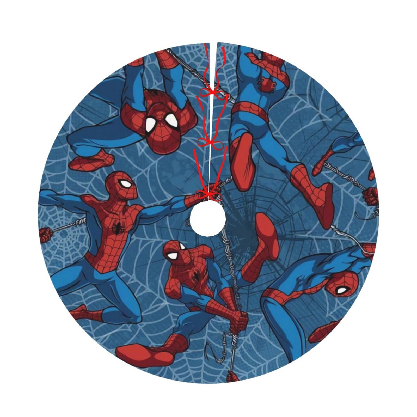 Spider-Man Christmas Tree Skirt Collar 36 Inch Xmas Trees Soft ...
