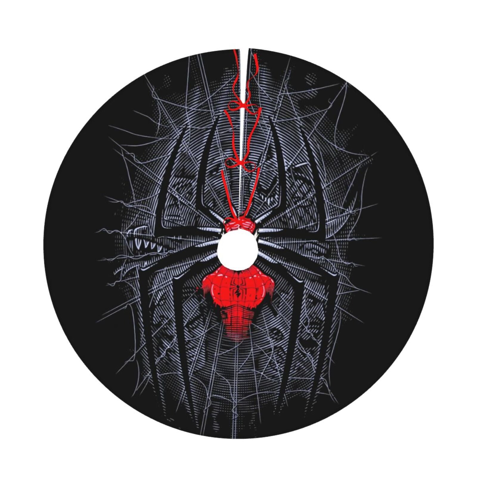 Spider-Man Christmas Tree Skirt Soft and Funny Red Green Trimmed ...