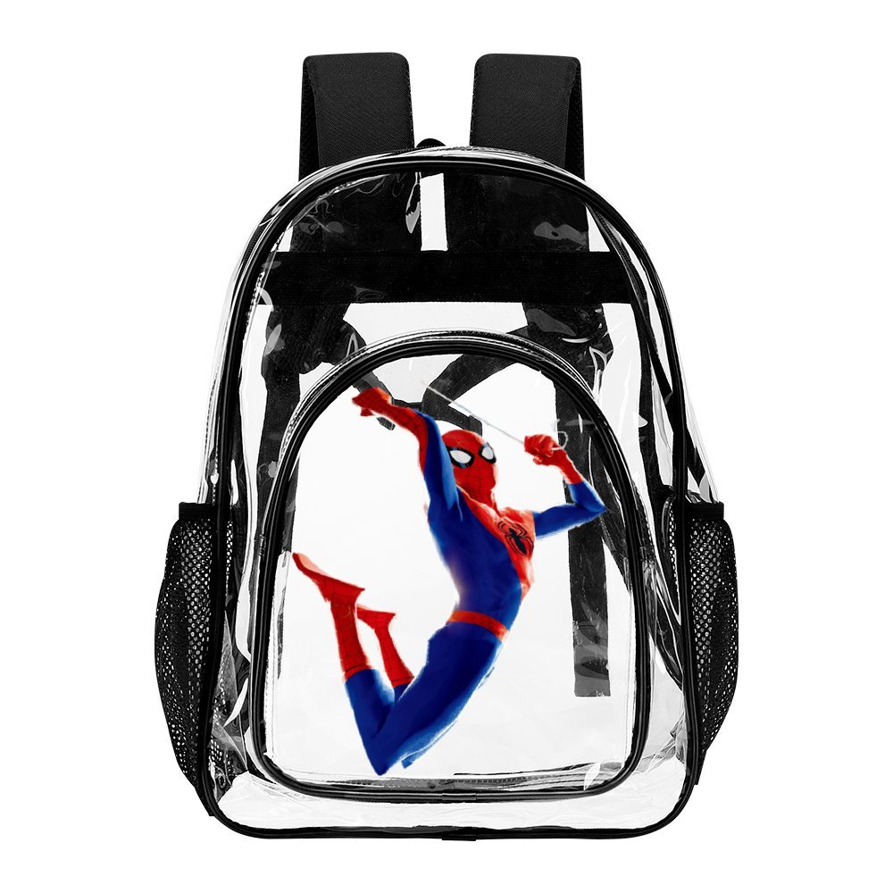 Spider-Man Clear Backpack Heavy Duty Transparent Backpack See Through ...