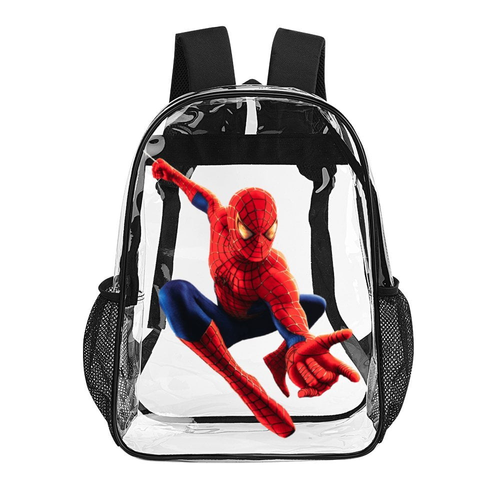 Spider-Man Clear Backpack Heavy Duty Transparent Backpack See Through ...