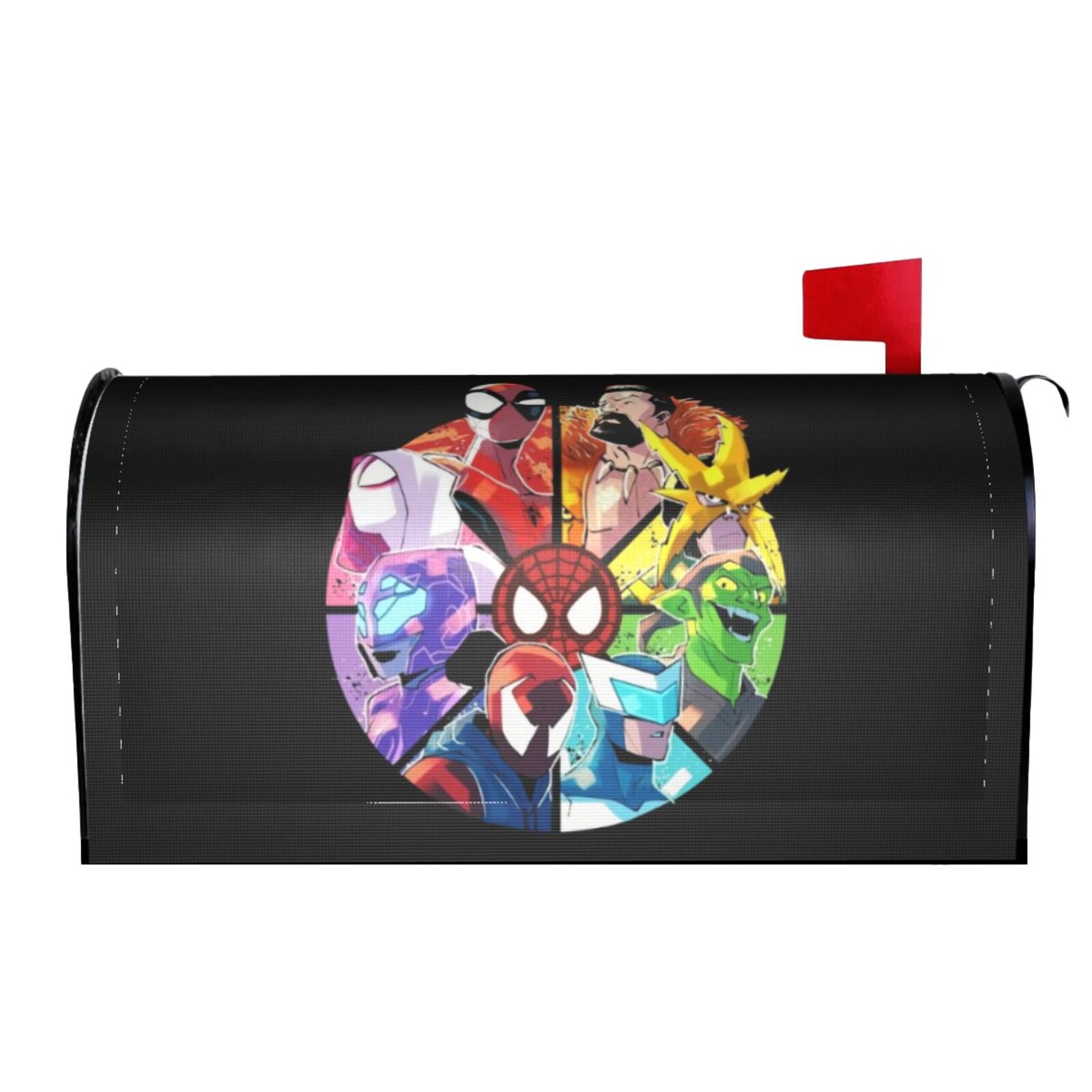 Spider Man Color Wheel Challenge Cartoon Character Mailbox Cover ...