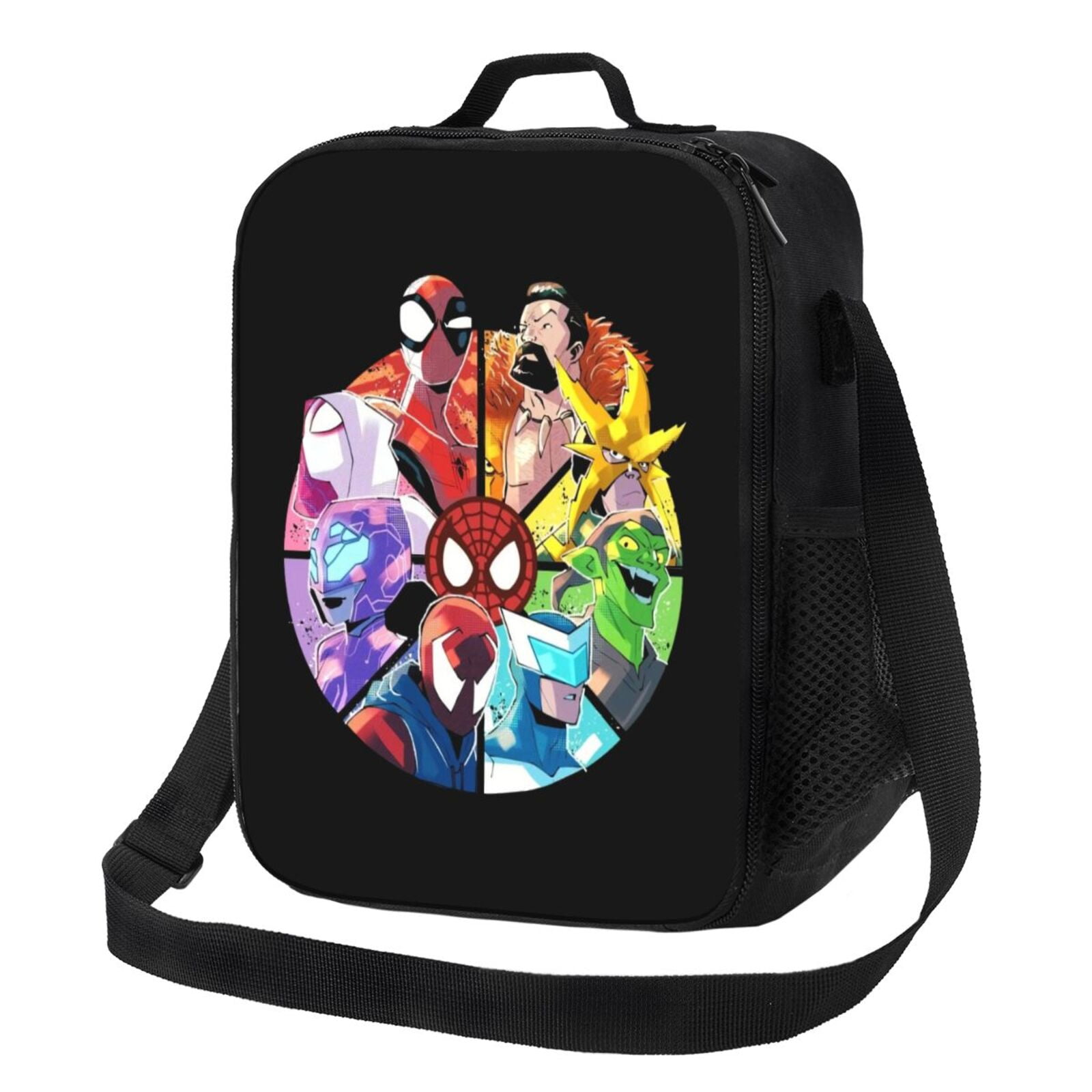 Spider Man Color Wheel Challenge Crossbody Lunch Bag Portable Leakproof ...