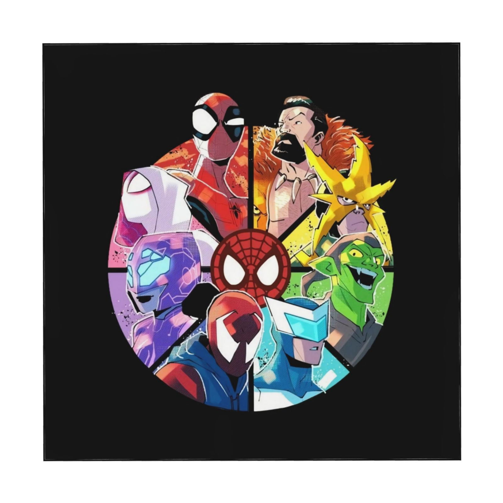 Spider Man Color Wheel Challenge Square Tablecloth, Table Cloth For ...