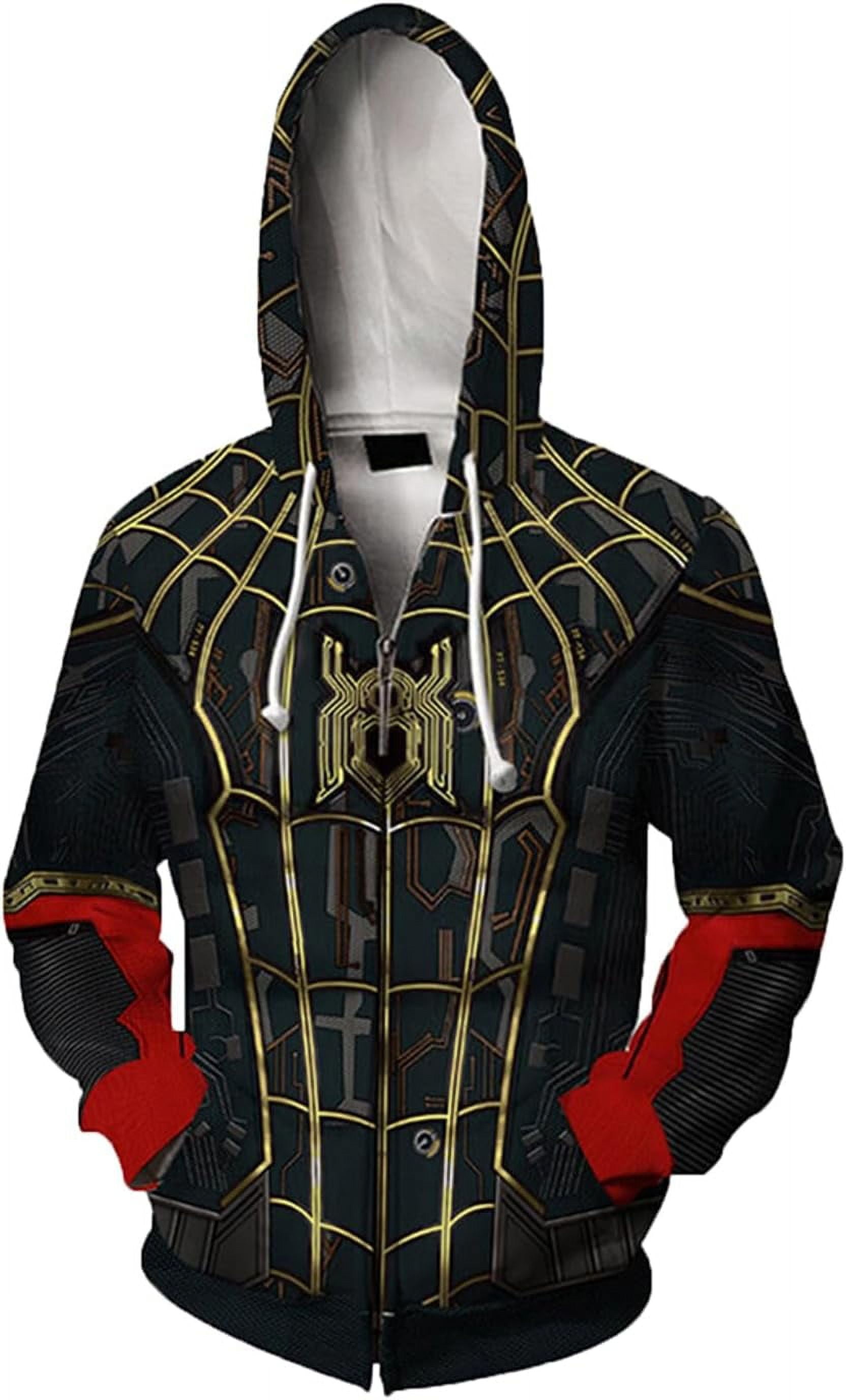 Spider-Man Cos Spider Gwen Superhero 3D Style Zipper Hooded Sweatshirt ...