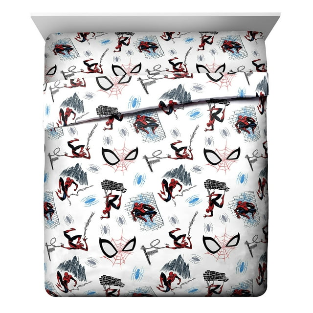 Marvel Spiderman Superhero 4 Piece Queen Sheet Set - Walmart.com