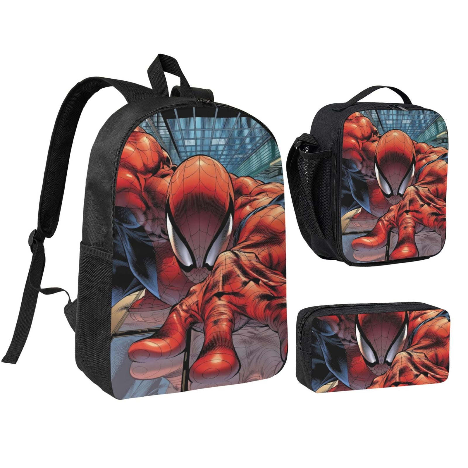 Spider-Man Crawler School Backpack with Lunch Box and Pencil Cas ...