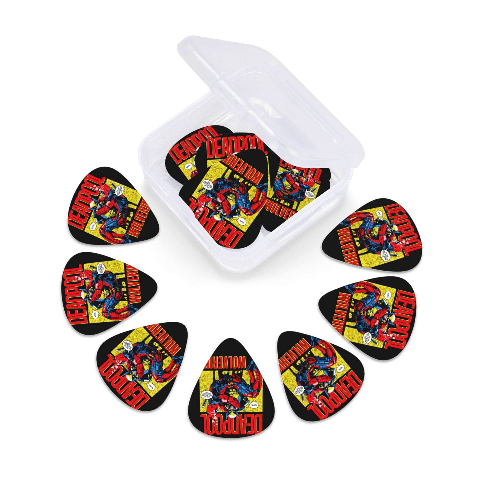 Spider-Man Deadpool Nope.Wolverine 12 Piece Guitar Picks Set With ...