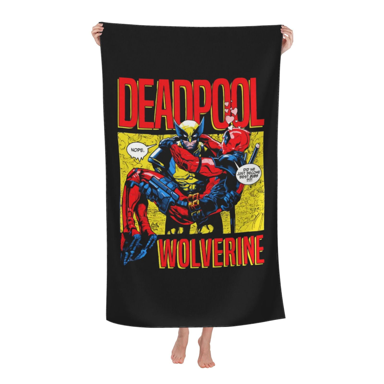 Spider-Man Deadpool Nope.Wolverine Bath Towels for Kids and Adults,Soft ...