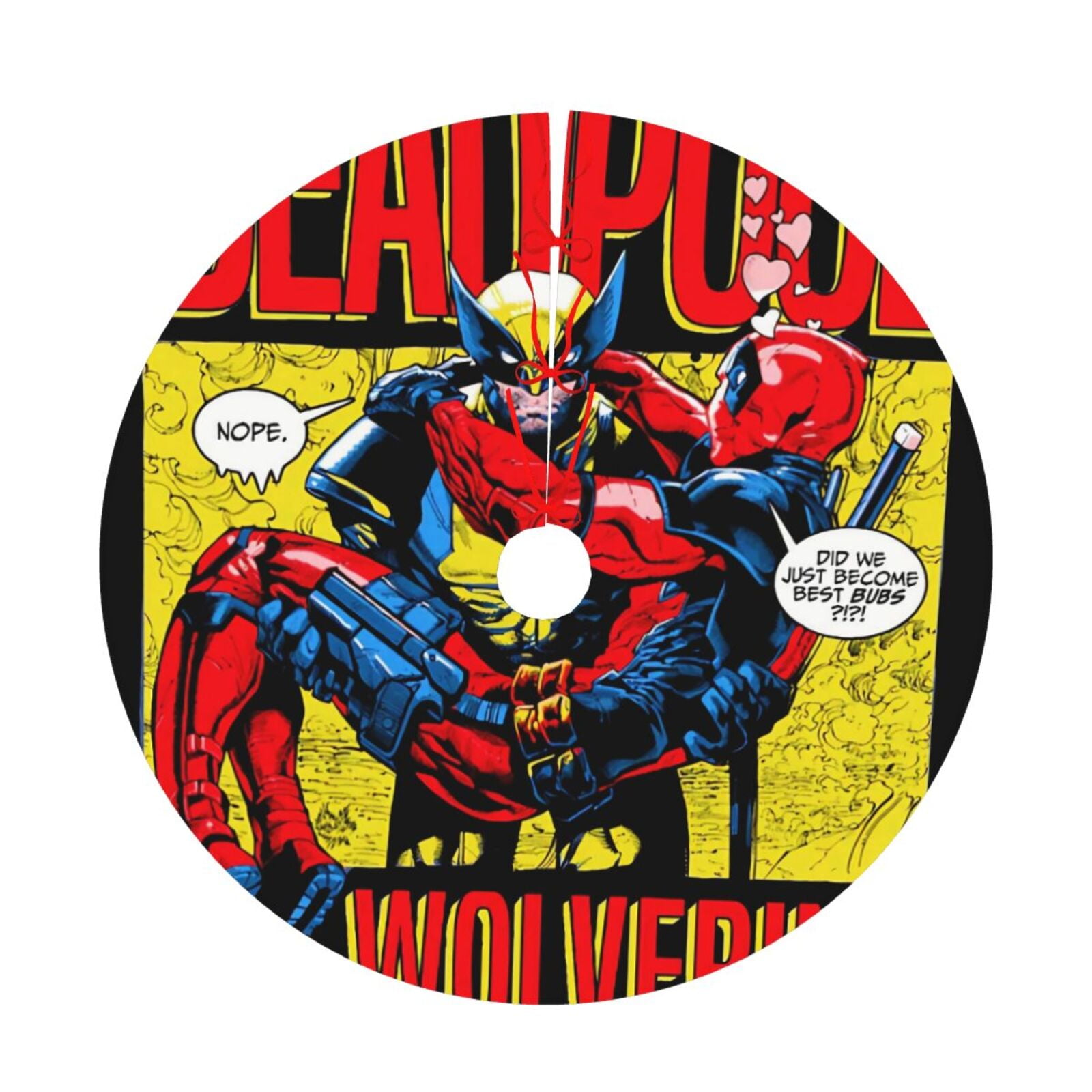 Spider-Man Deadpool Nope.Wolverine Christmas Tree Skirt Soft and Funny ...