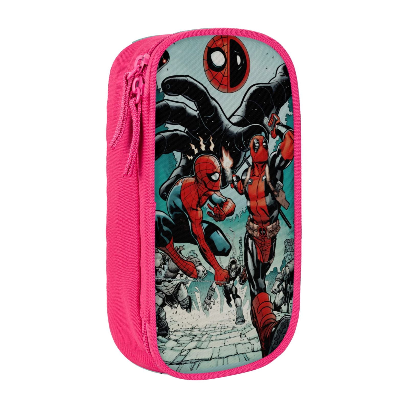 Spider-Man & Deadpool Pencil Case,Big Capacity Pencil Pouch Stationery ...
