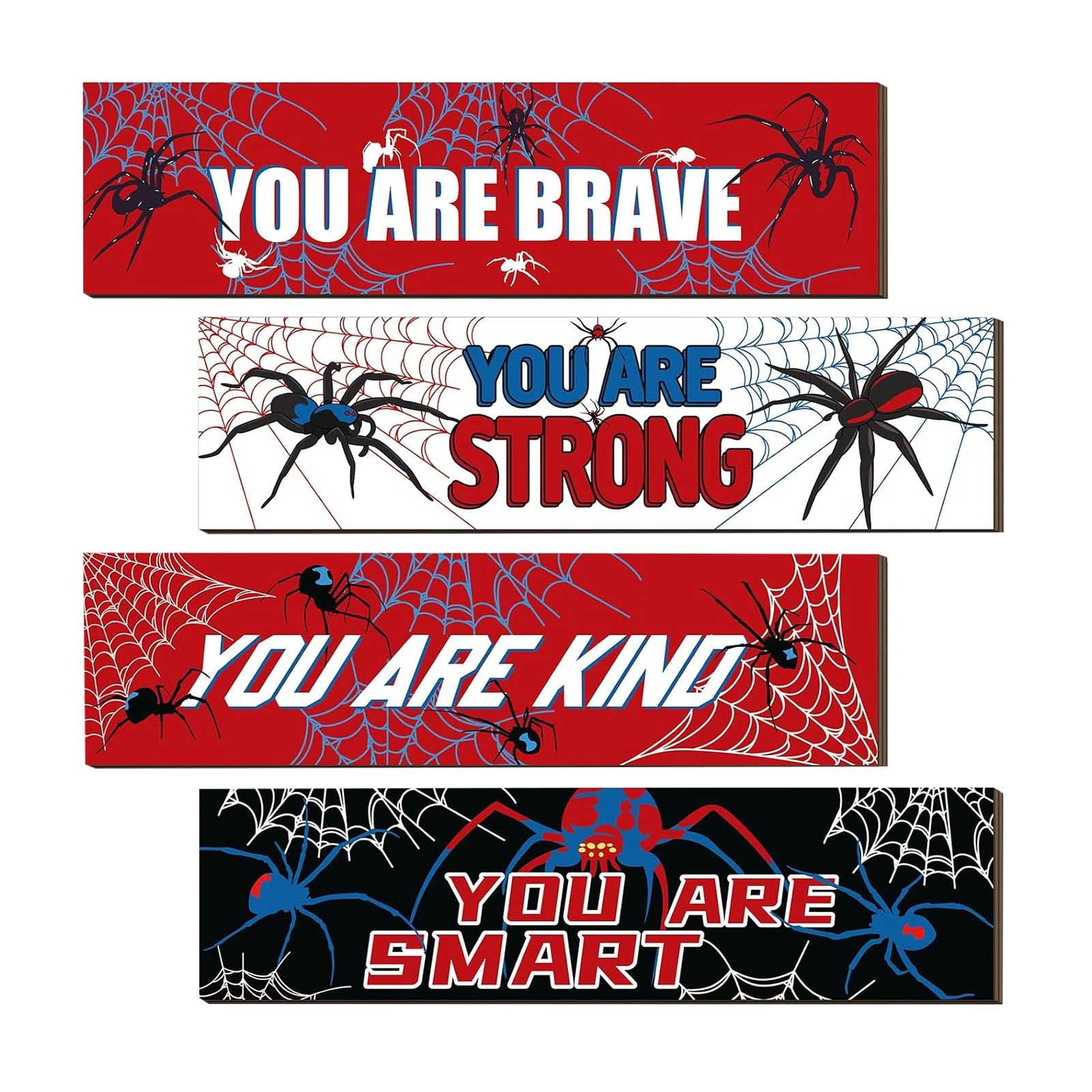 Spider-Man Decoration*4 - 4 Pcs Room Decor for Boys Theme Sign ...