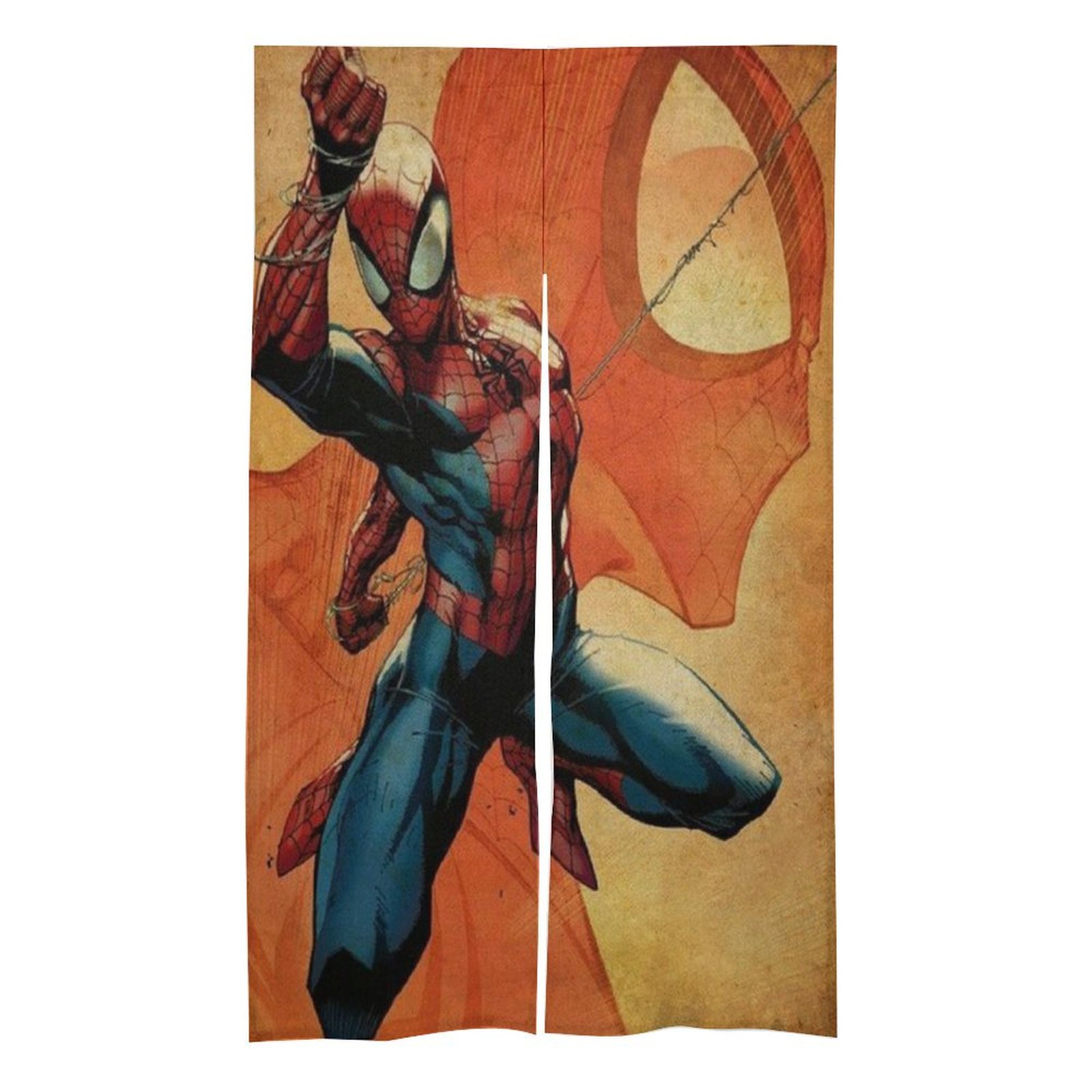 Spider Man Door Curtain Cartoon Anime Blackout Curtains 86x143cm ...