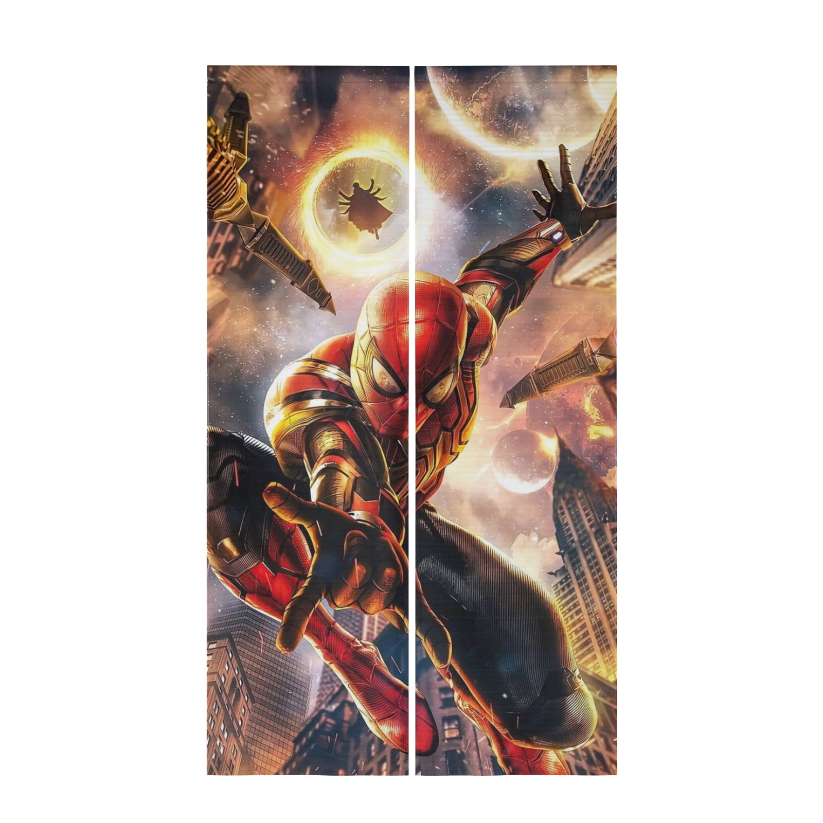 Spider-Man Door Curtain, Temporary Insulation Cover, Bold Graphic ...