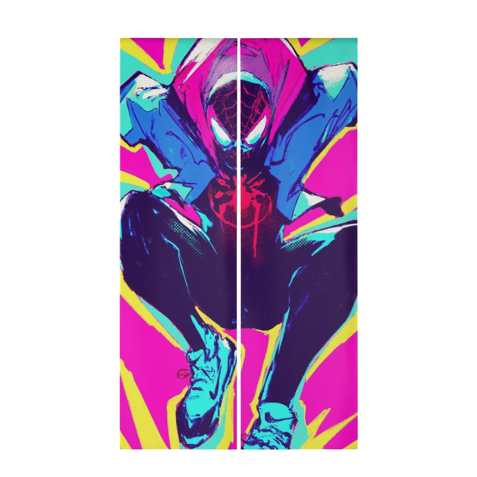 Spider-Man Door Curtain, Temporary Insulation Cover, Bold Graphic ...