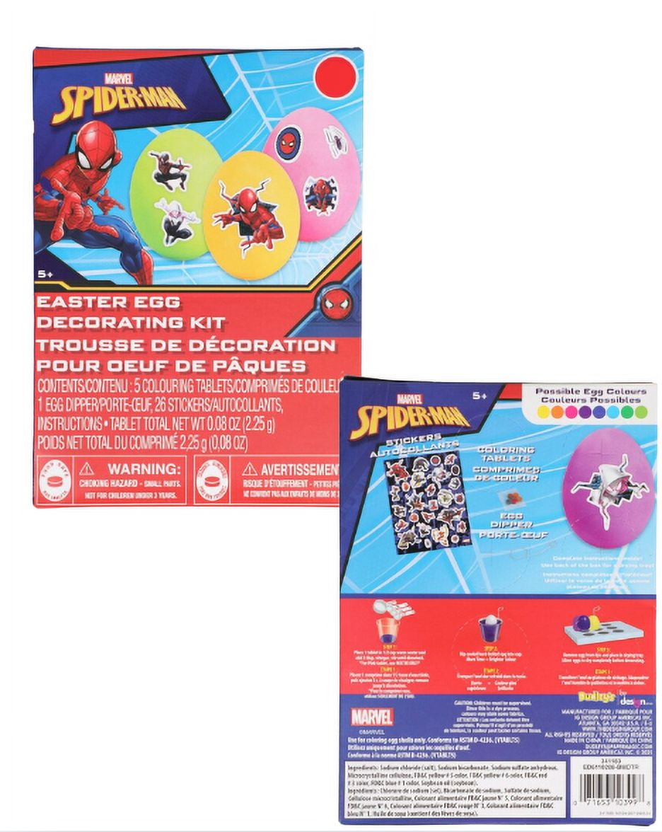 Spider-Man Easter Egg Decorating Kit – Includes Coloring Tablets ...