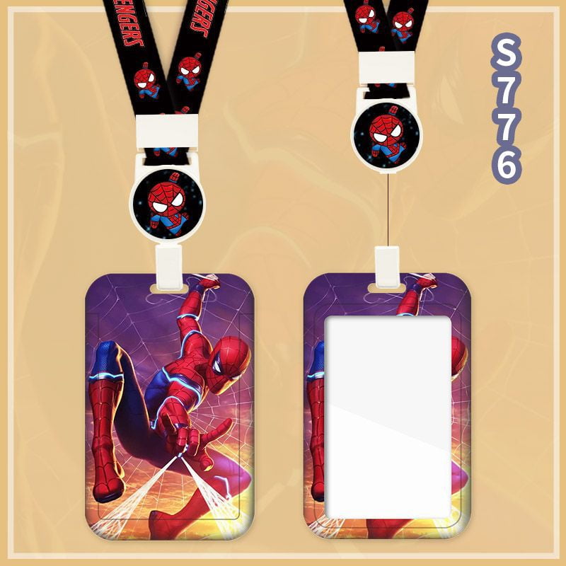 Spider-Man Easy-pull Buckle Telescopic Rope Card Cover Access Control ...