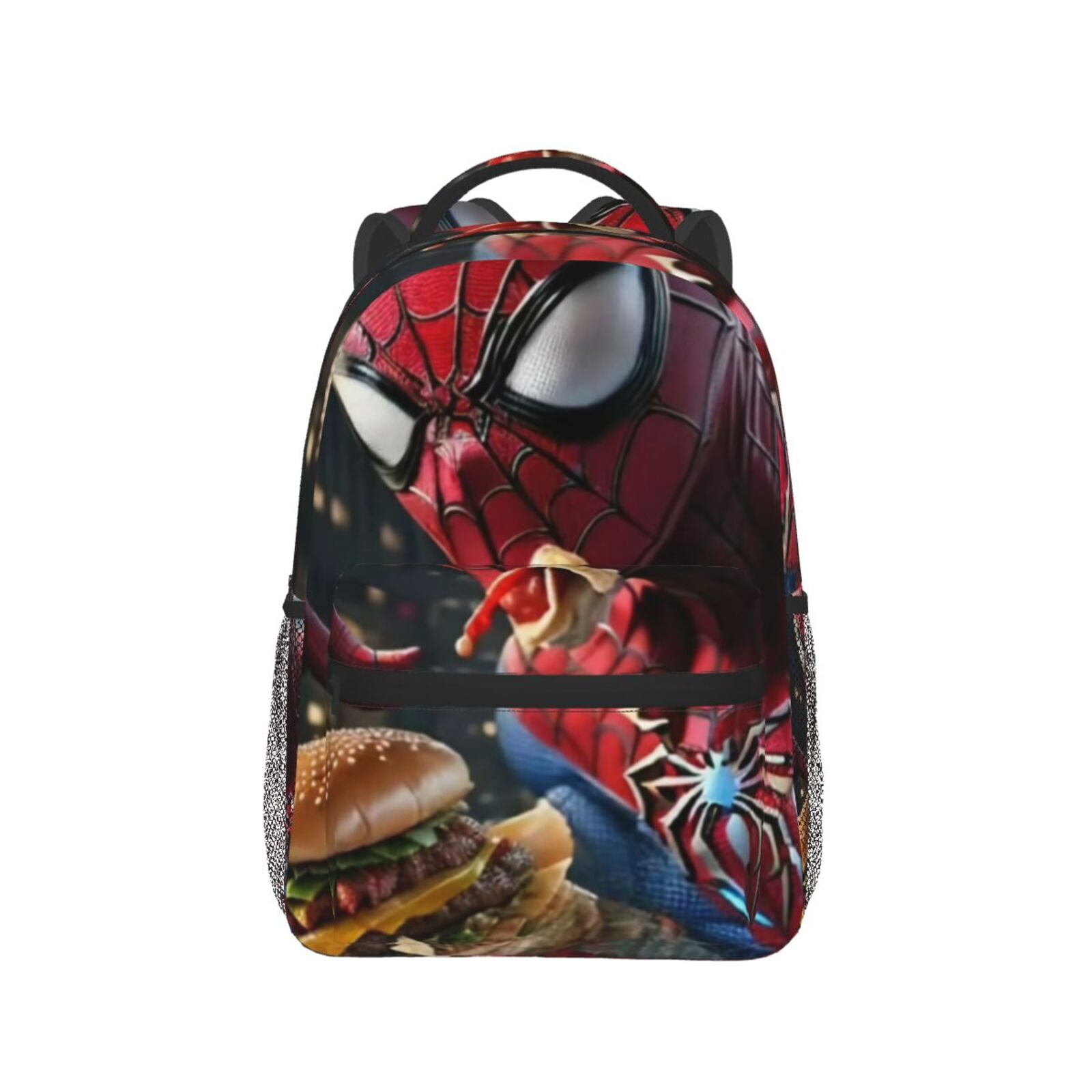 Spider-Man Eating Burger Travel Backpack,Carry On Backpack Personal ...