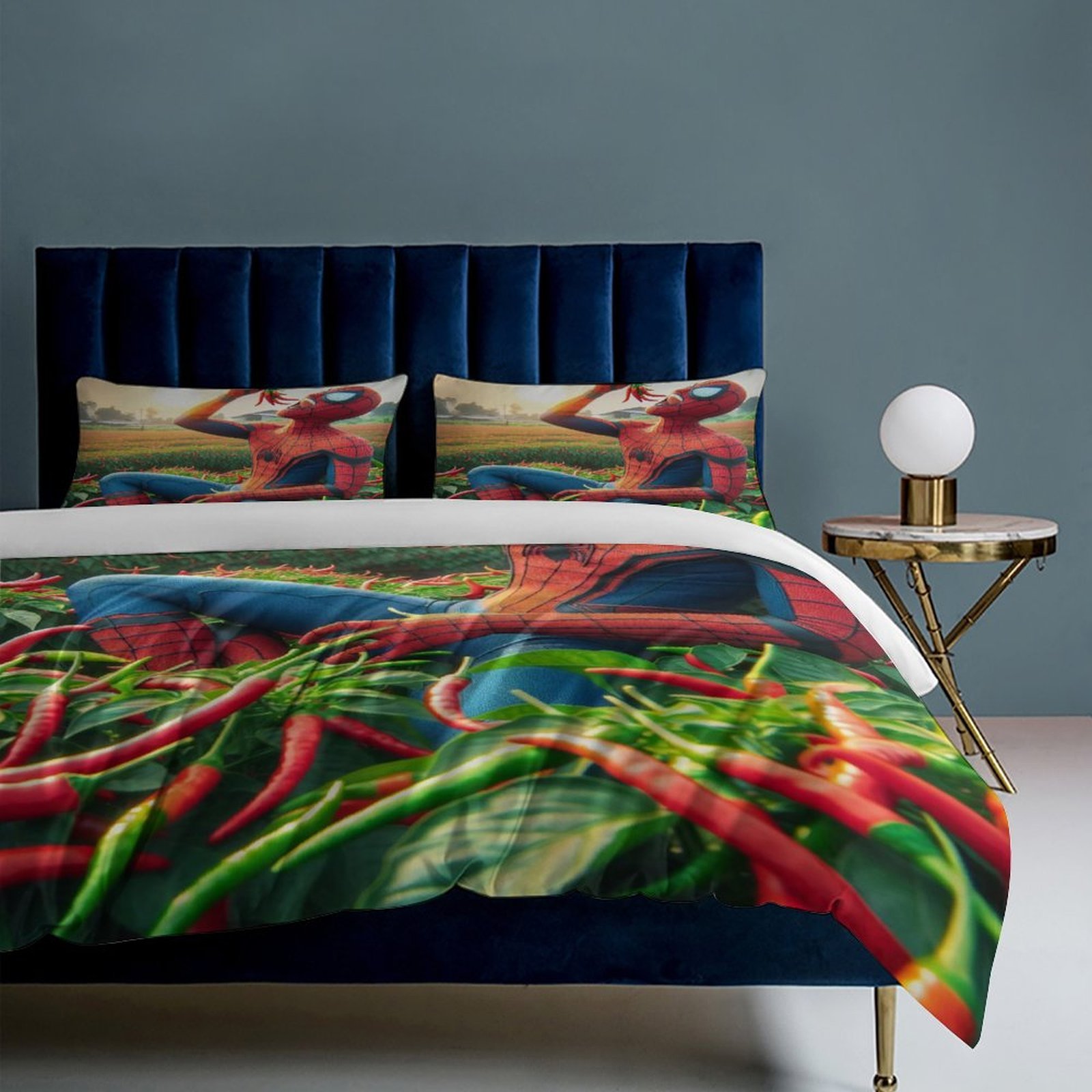Spider-Man Eats Peppers Duvet Cover Set for Kids Boys Girls Bed Set ...