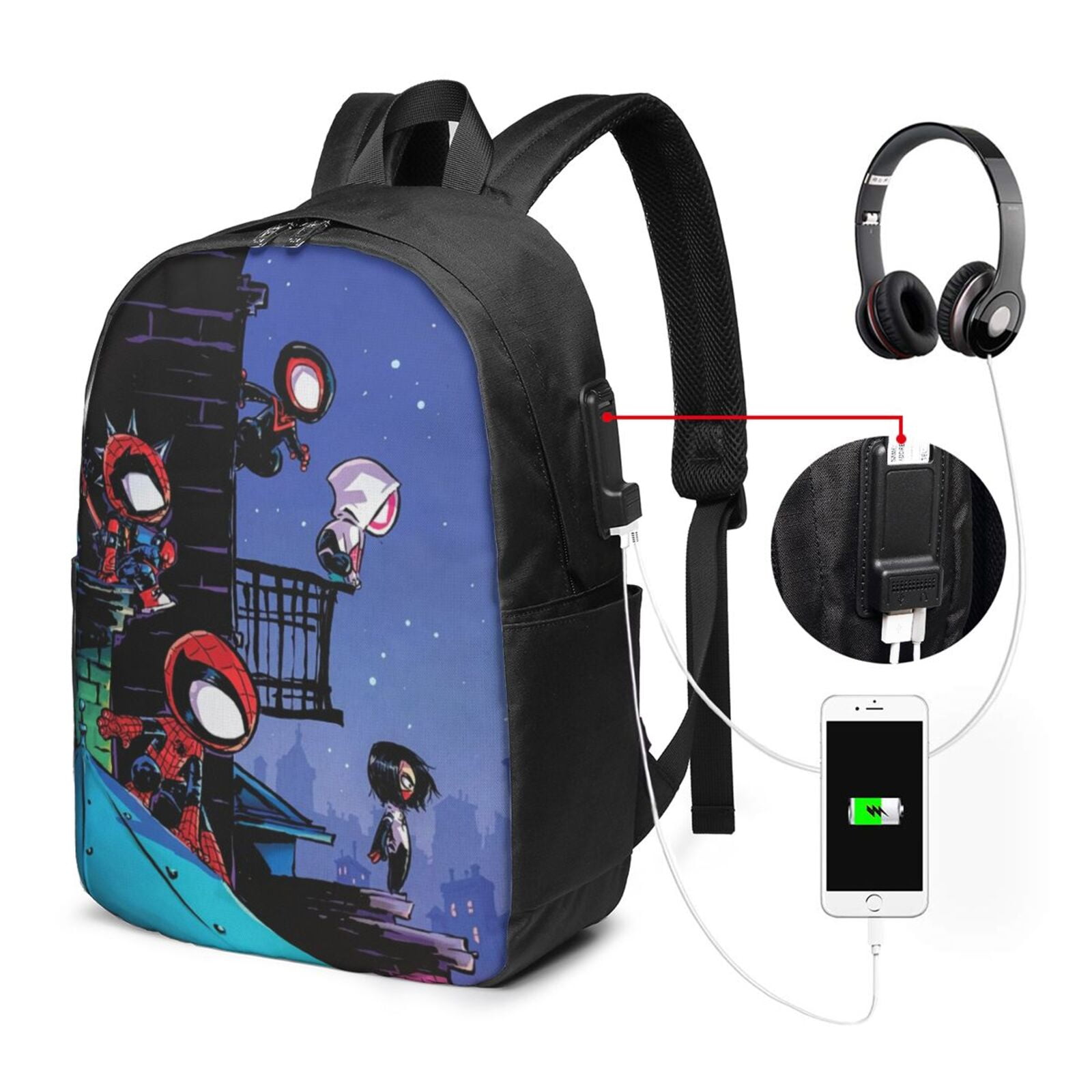 Spider-Man Edge Of Spiderverse Large Capacity School & Travel Backpack ...