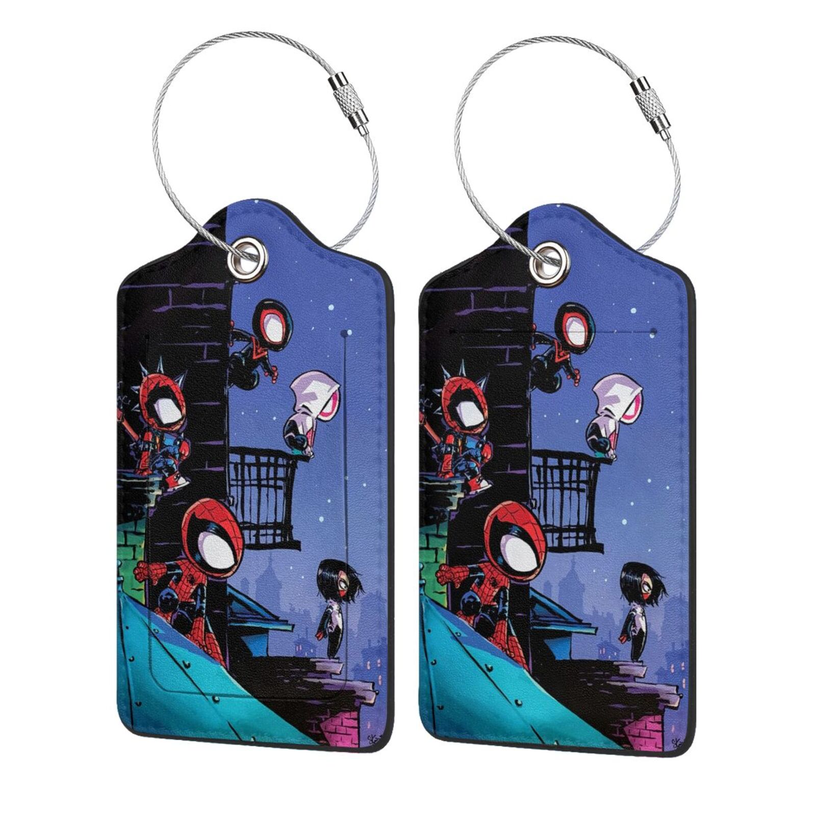 Spider-Man Edge of Spiderverse Luggage Tags for Suitcases Travel ID ...