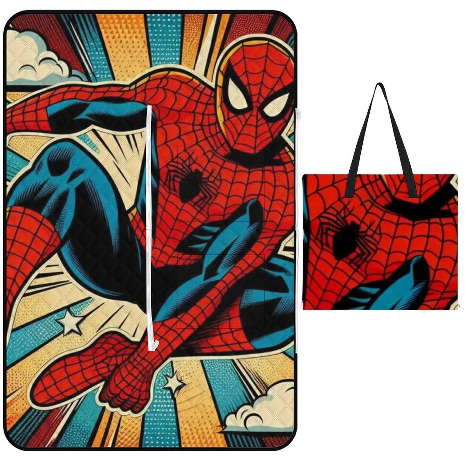 Spider-Man Extra Large Picnic Blanket Waterproof,59"x 39"Foldable ...