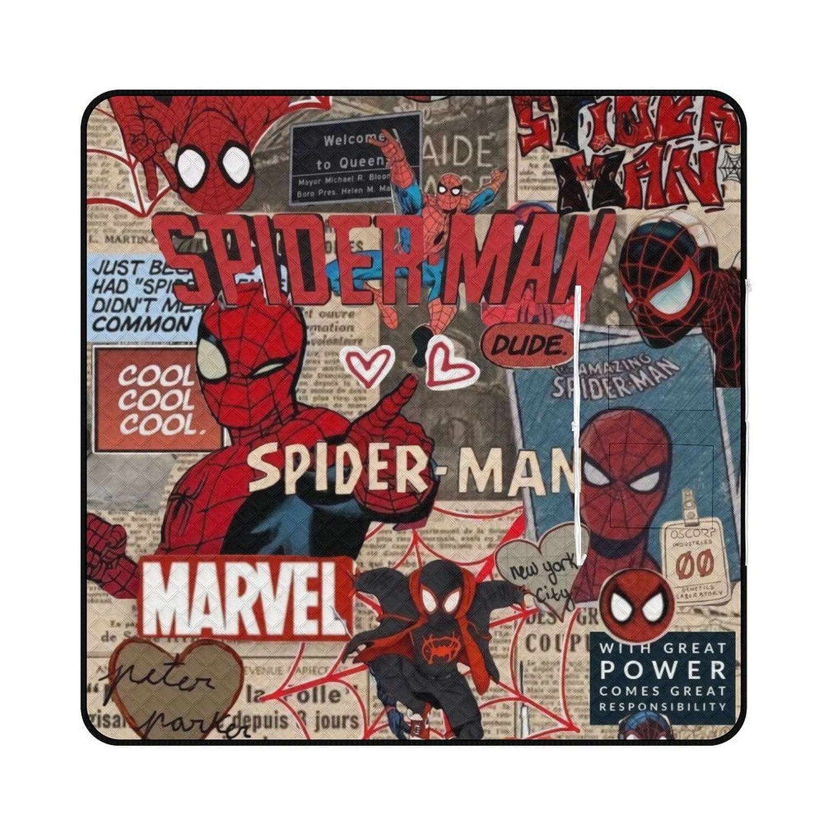Spider-Man Extra Large Picnic Blanket Waterproof,78"x 78"Foldable ...