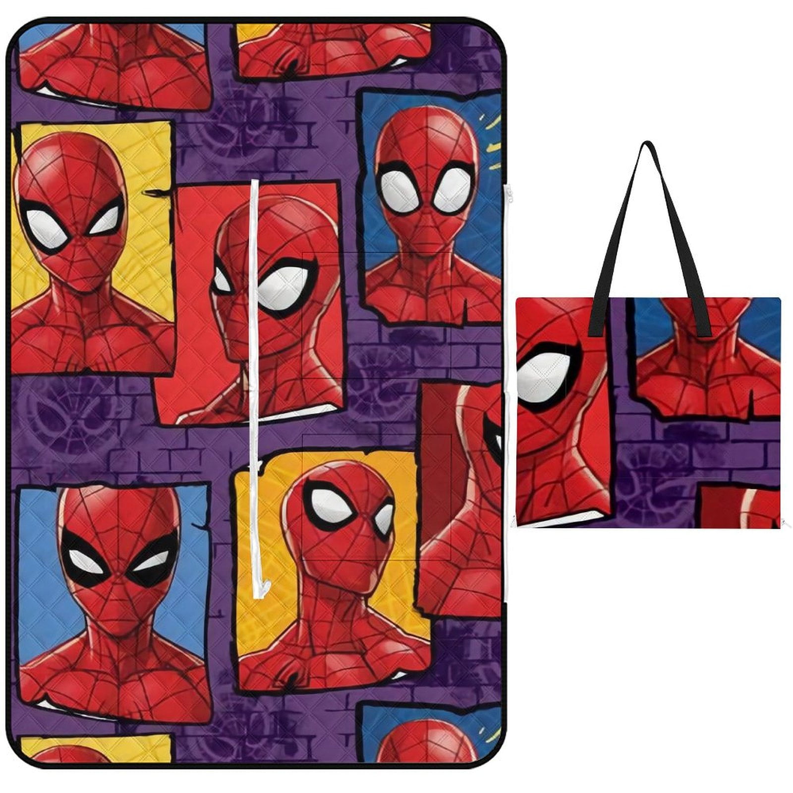 Spider-Man Extra Large Picnic Outdoor Blanket,59 x 39 Waterproof ...