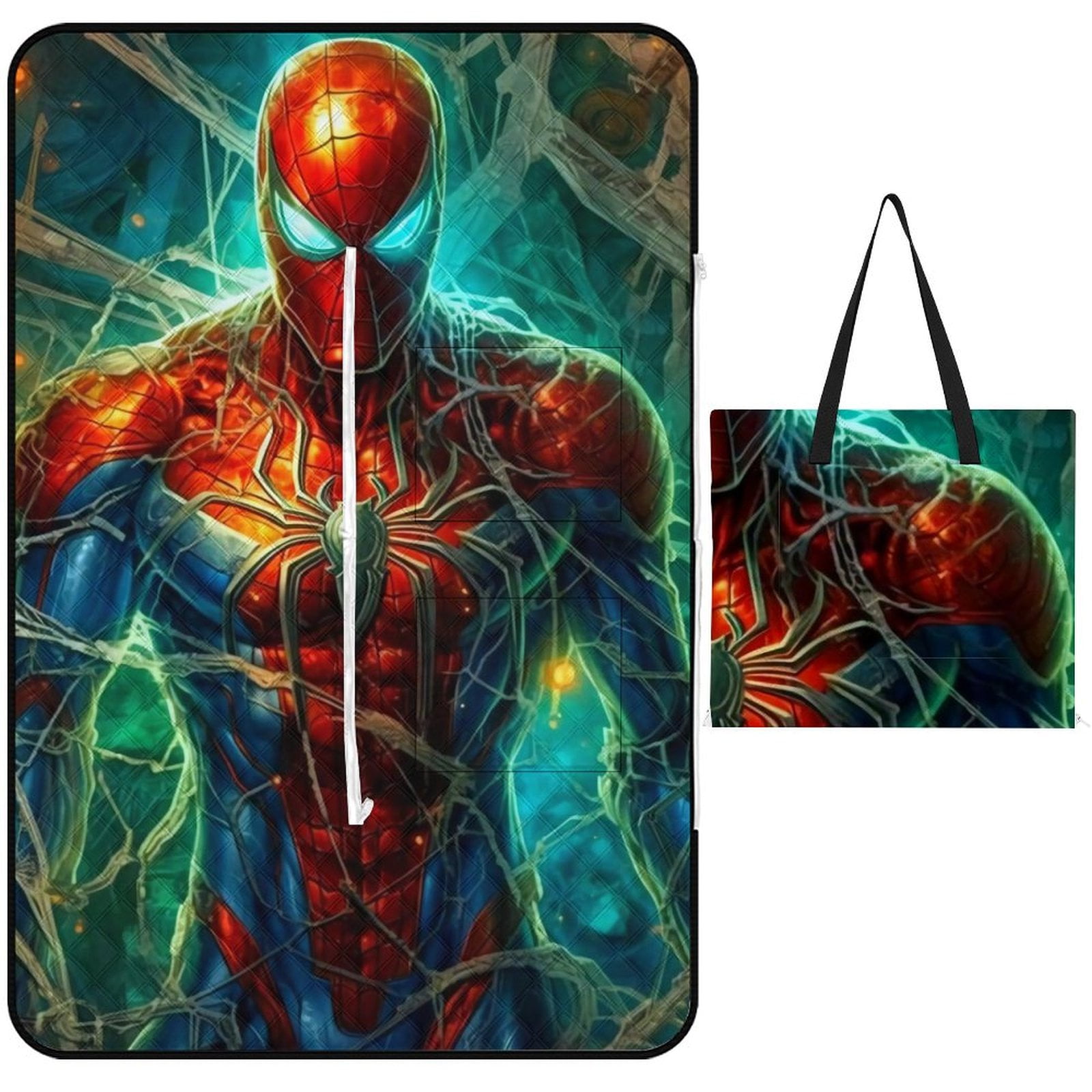 Spider-Man Extra Large Picnic Outdoor Blanket,59 x 39 Waterproof ...