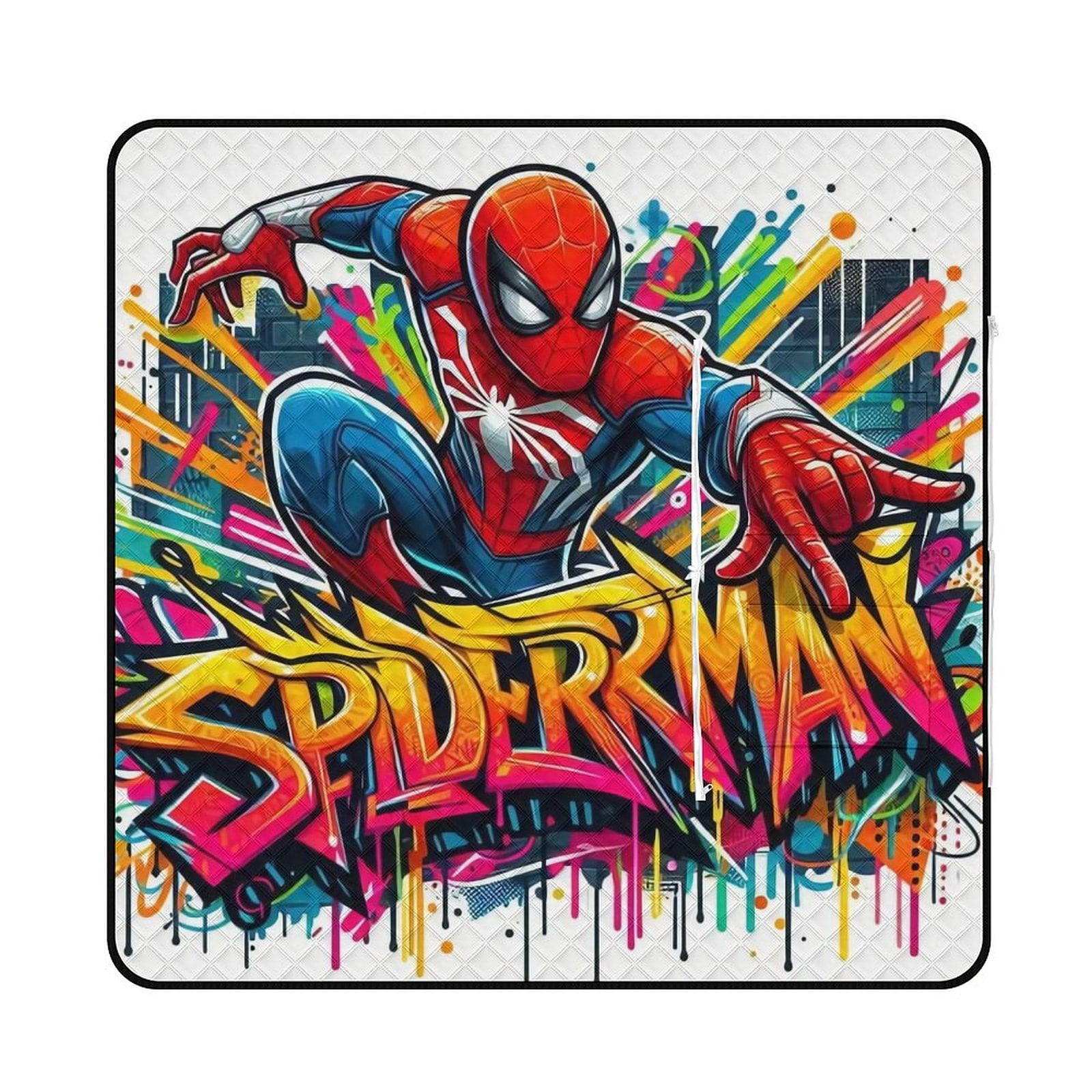 Spider-Man Extra Large Picnic Outdoor Blanket,59 x 59 Waterproof ...
