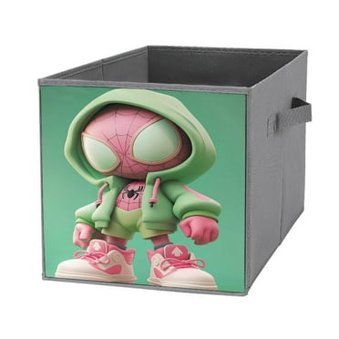 Navaris Toy Storage Boxes - Kids Bedroom Cube Baskets w/ Pull-Out Loop ...