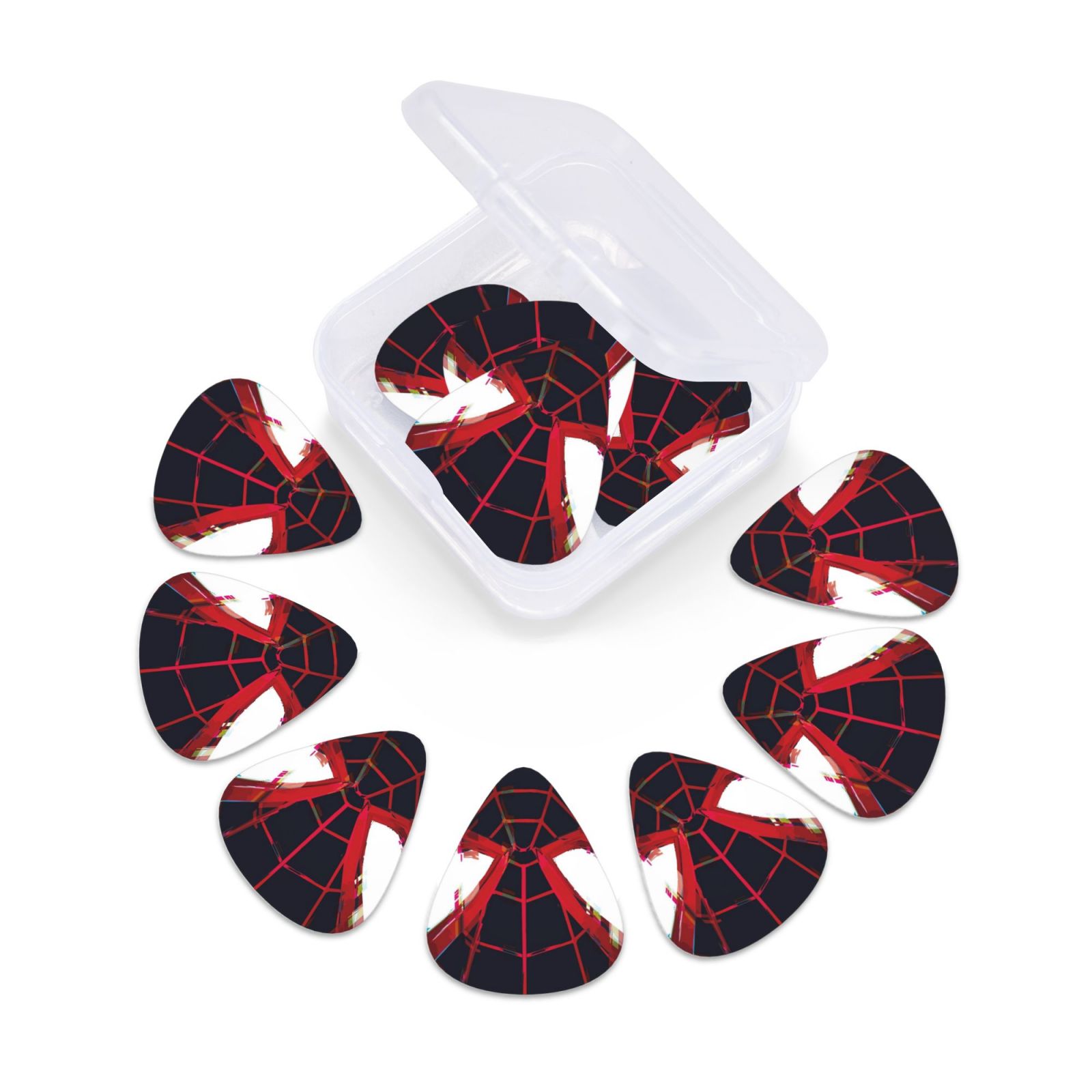Spider-Man Face 12 Piece Guitar Picks Set With Holder For Acoustic ...
