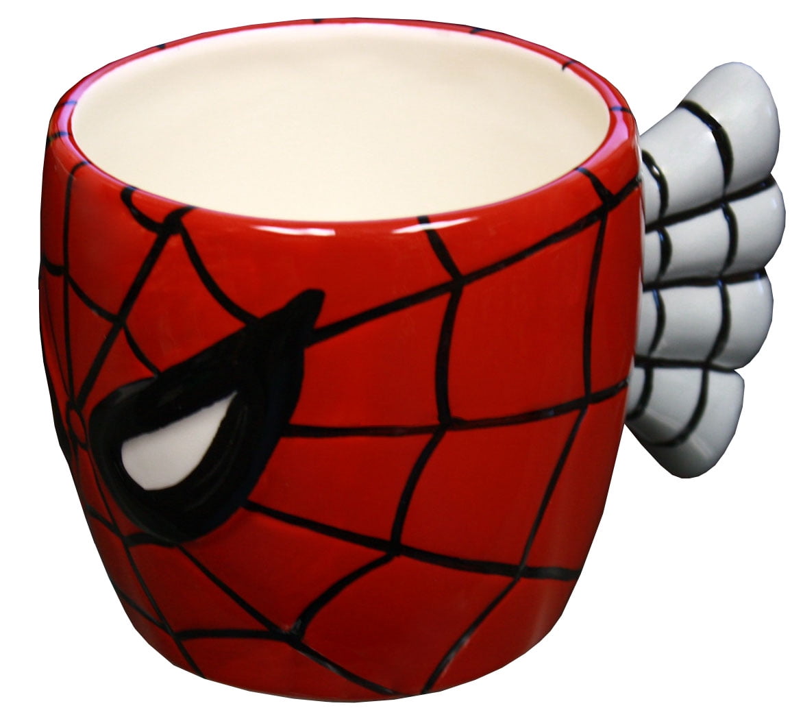 Spider Man Face Red Coffee Hot Chocolate Mug Officially Licensed ...