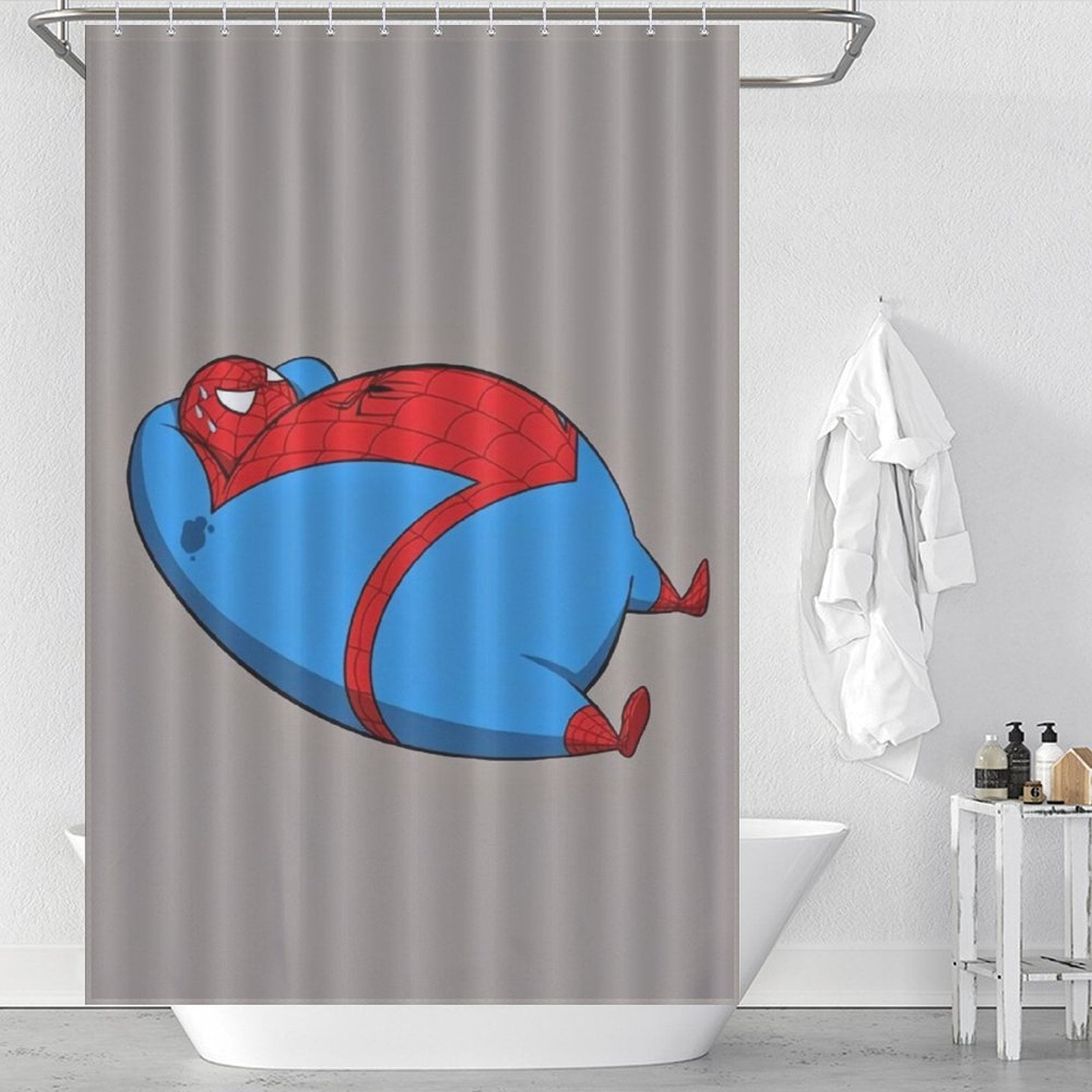 Spider-Man Fat Man Shower Curtain,Polyester Shower Curtain,Water ...