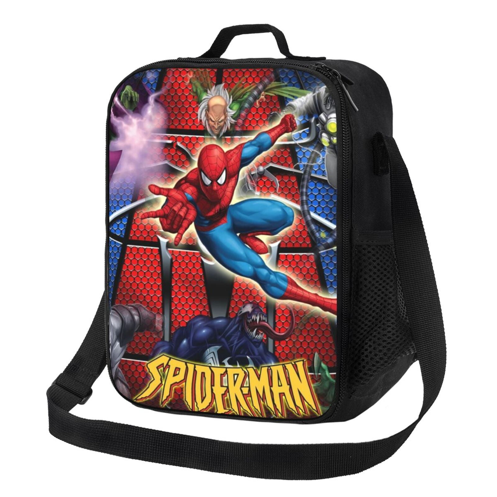 Spider-Man Fighting Crossbody Lunch Bag Portable Leakproof Reusable ...