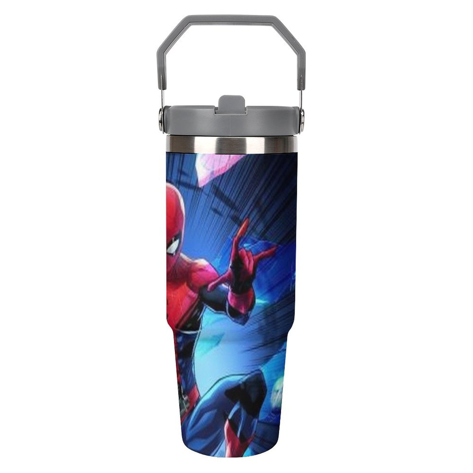 Spider-Man Fragments 30oz Stainless Steel Tumblers with Flip Straw ...