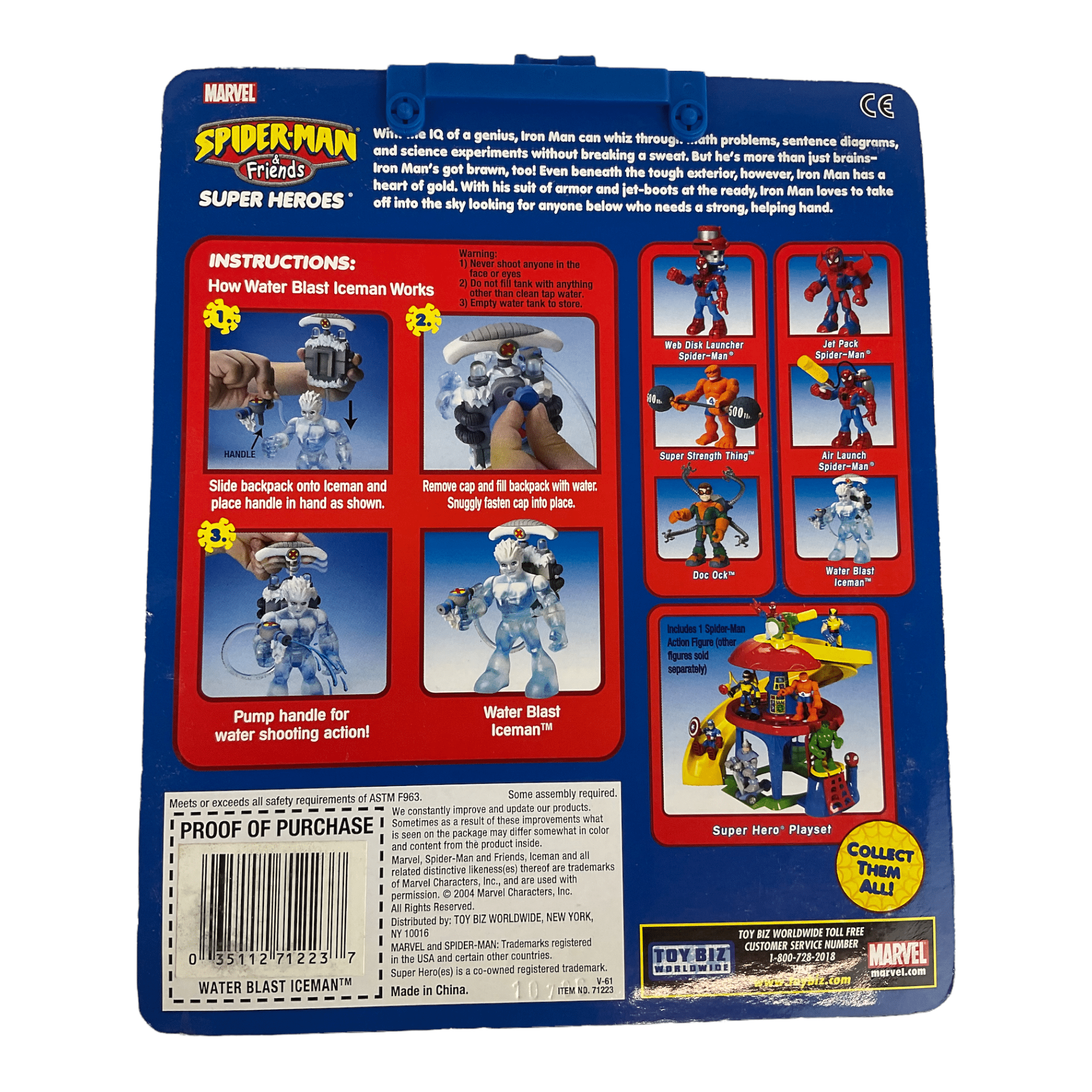 Spider-Man & Friends Super Heroes Water Blast Iceman - Grade - Walmart.com