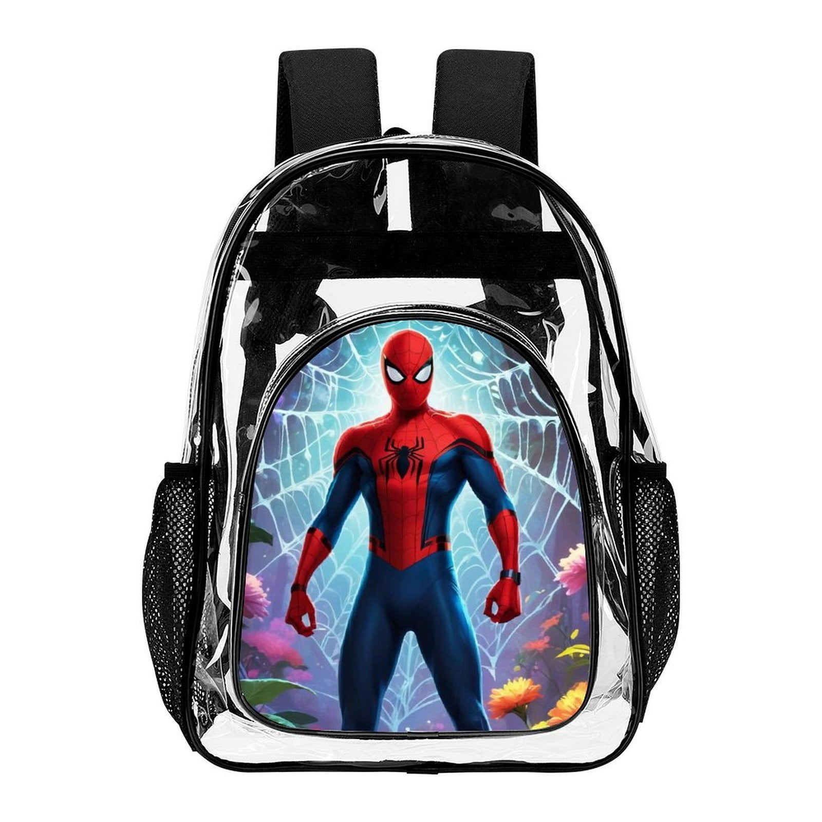 Spider-Man in The Garden Clear Backpack Transparent Heavy Duty Bookbag ...