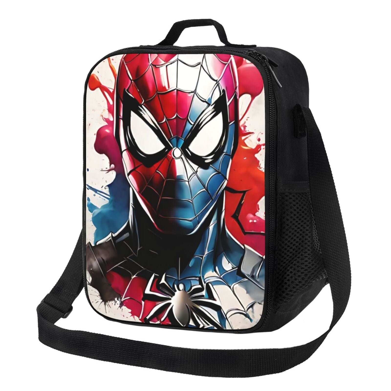 Spider-Man Head 01 Crossbody Lunch Bag Portable Leakproof Reusable ...