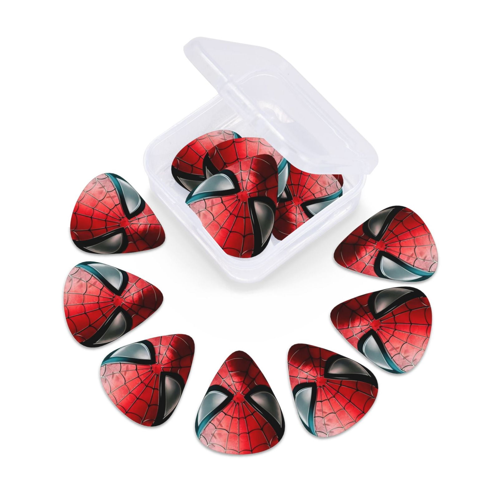Spider-Man Head 032 12 Piece Guitar Picks Set With Holder For Acoustic ...