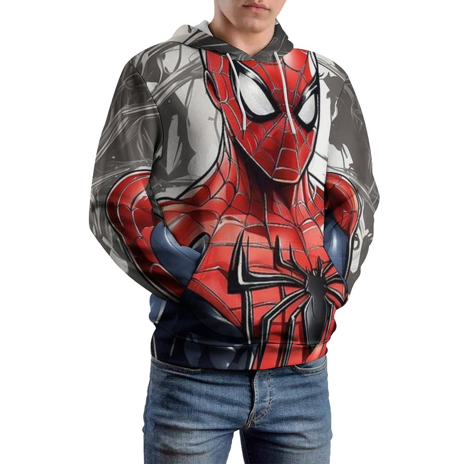 Spider Man Hoodie with Pocket Anime for Men Women Couple Gift - Walmart.com
