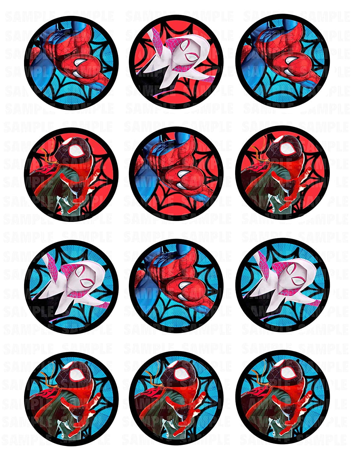 Edible Spider Man Cupcake Toppers Spider Man Cupcake Topper 15x Pre