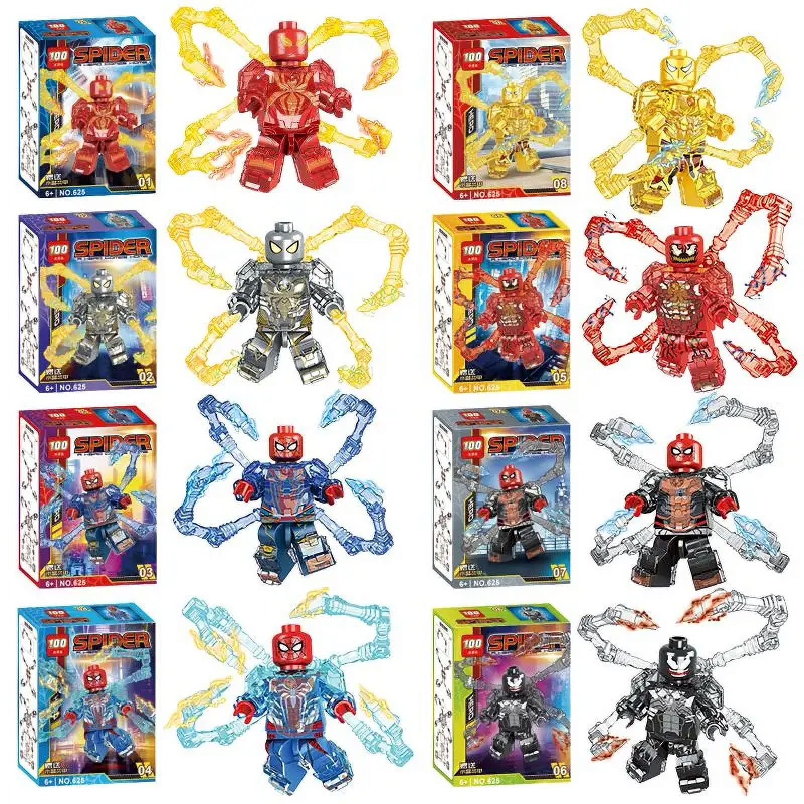 Spider-Man Iron Man Mecha Cartoon Building Block Assembly Toy Creative ...
