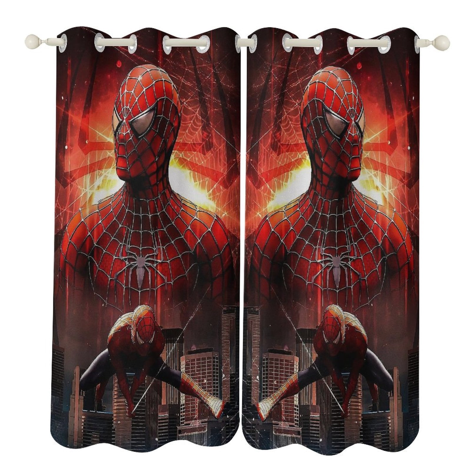 Spider-Man Kids Curtains 52 X 84 Inch,Cartoon Blackout Curtains,Daycare ...