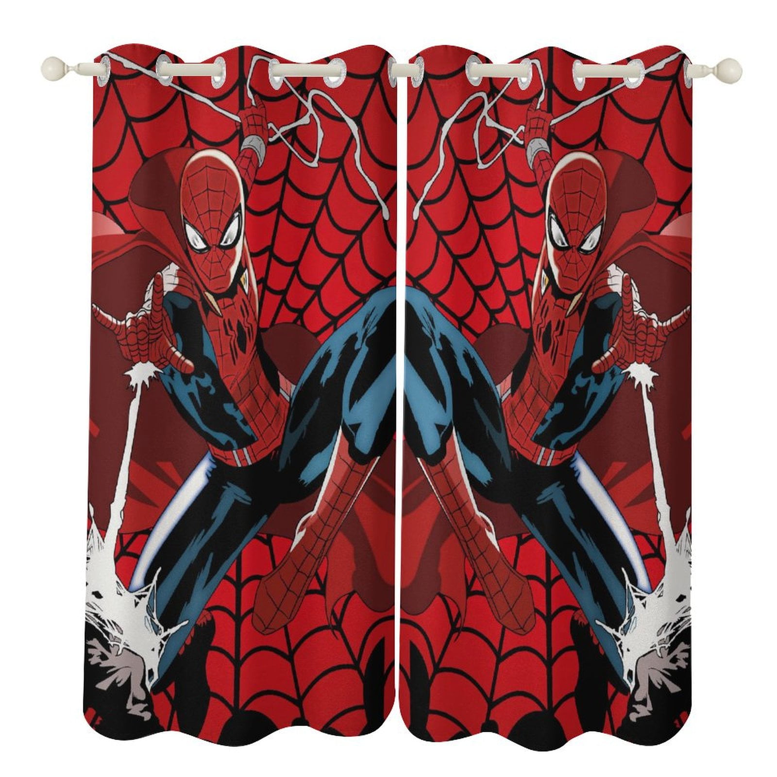 Spider-Man Kids Curtains 52 X 84 Inch,Cartoon Blackout Curtains,Daycare ...